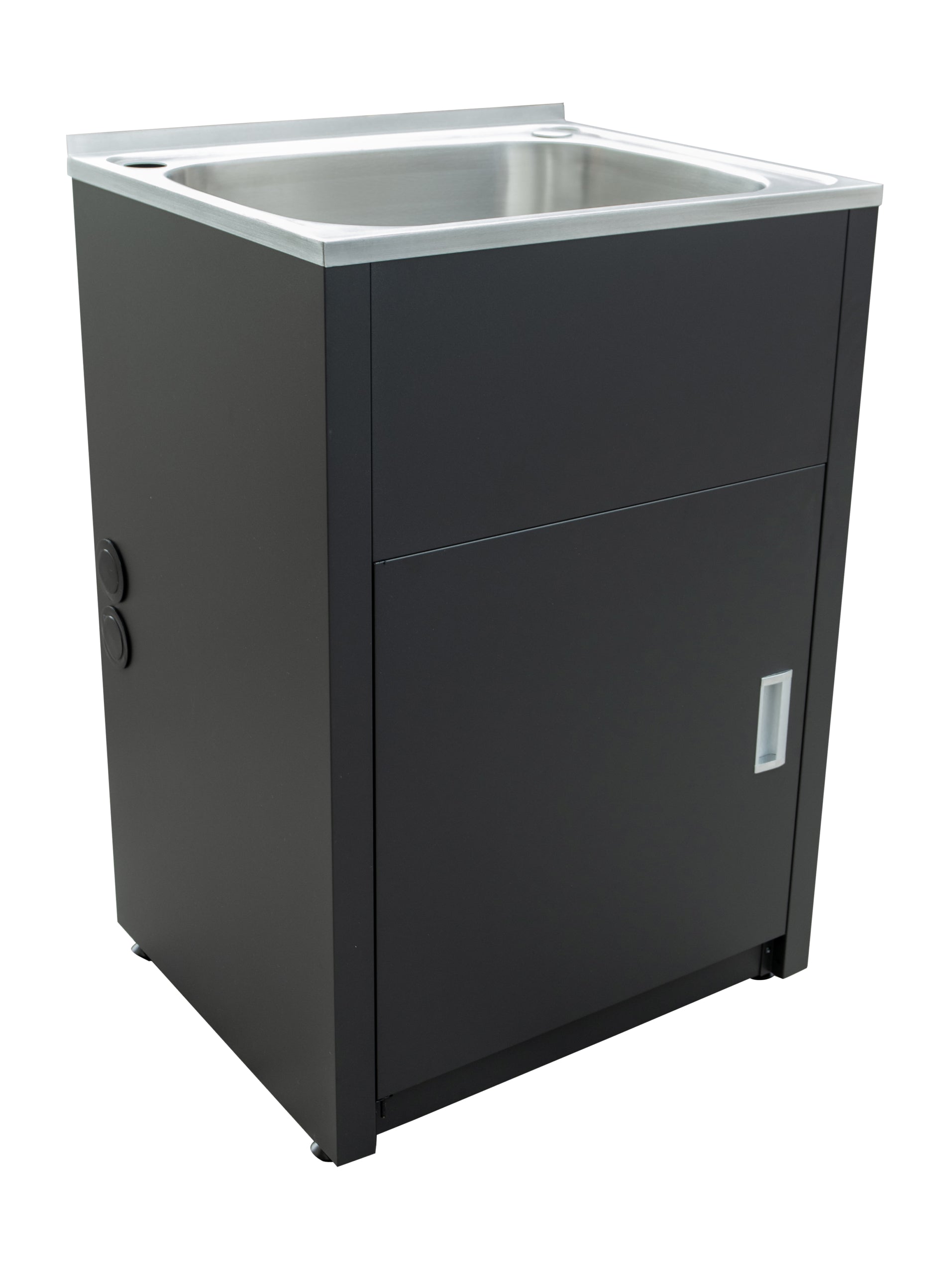 STAINLESS STEEL LAUNDRY TUB & BLACK CABINET - SLT600-B – Deco Tiles and ...