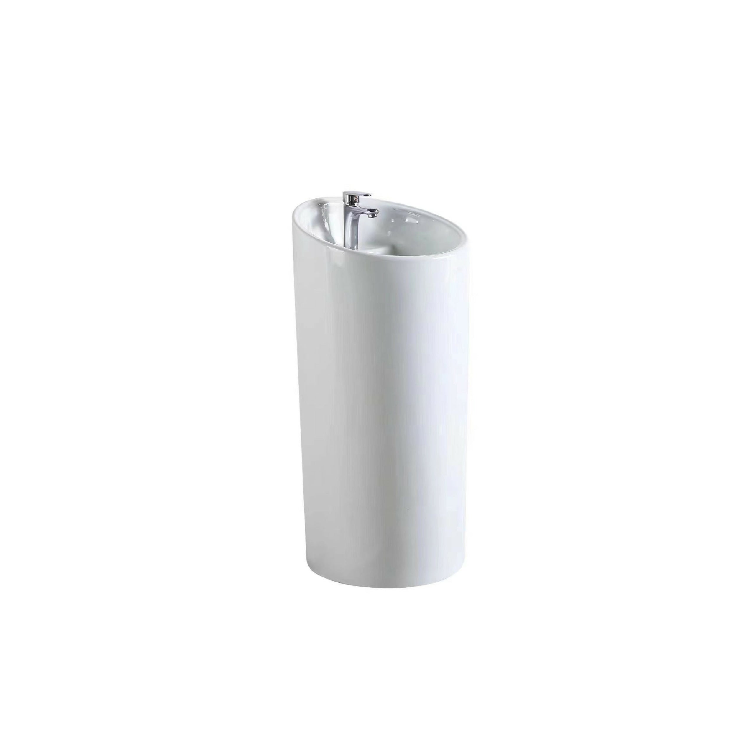 FREE STANDING CERAMIC BASIN ROUND – Deco Tiles and Bathroom
