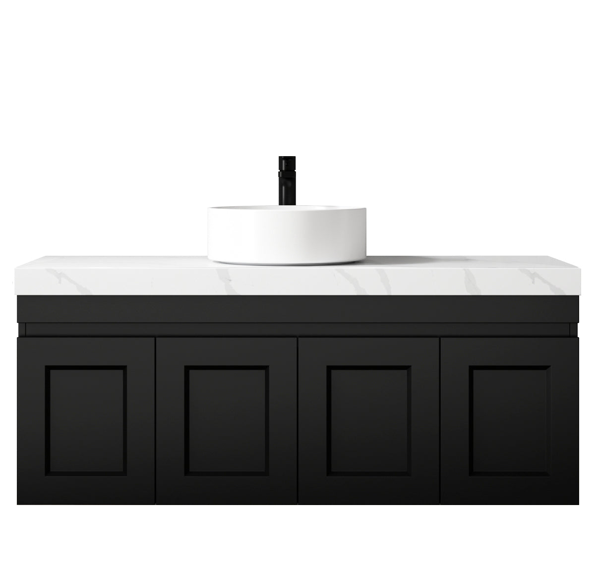 HAMPTON MARK II MATTE BLACK 1200MM VANITY – Deco Tiles and Bathroom